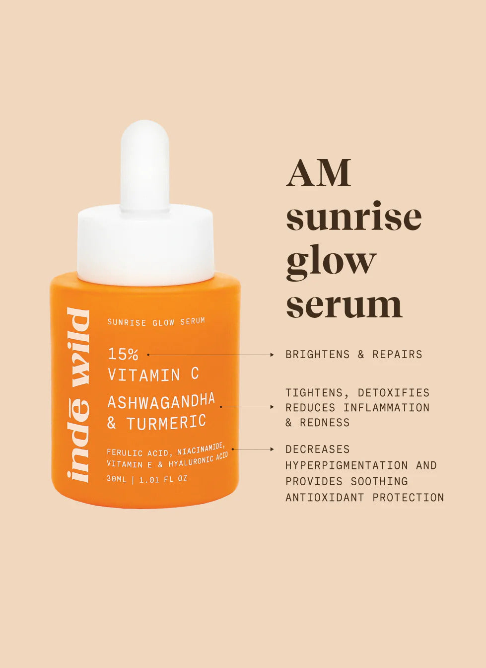 Protect your skin from sun damage with indē wild’s AM Sunscreen Glow D